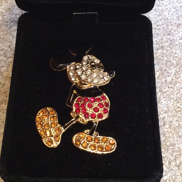 Disney | Jewelry | Mickey Mouse Crystal Pin | Poshmark